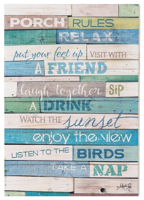 Rules wall art - Beach Style - Prints And Posters - by Benzara ...