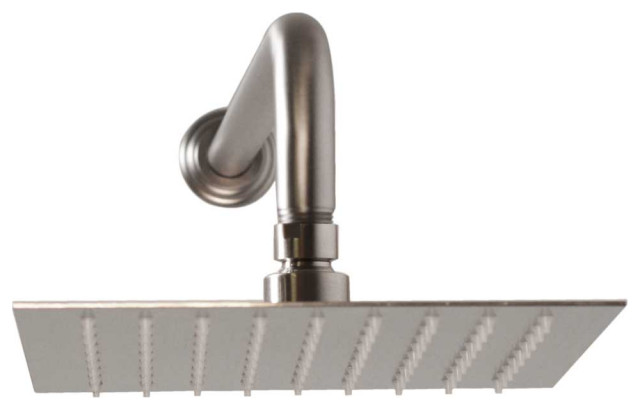 8" Square Shower Head With 10" Shower Arm - Contemporary - Showerheads ...