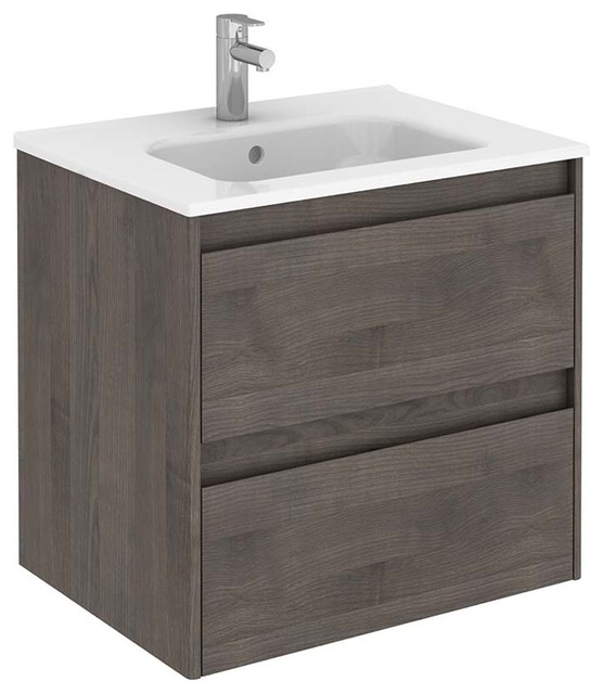 Ambra 60 Complete Vanity Unit in Samara Ash - Contemporary - Bathroom ...