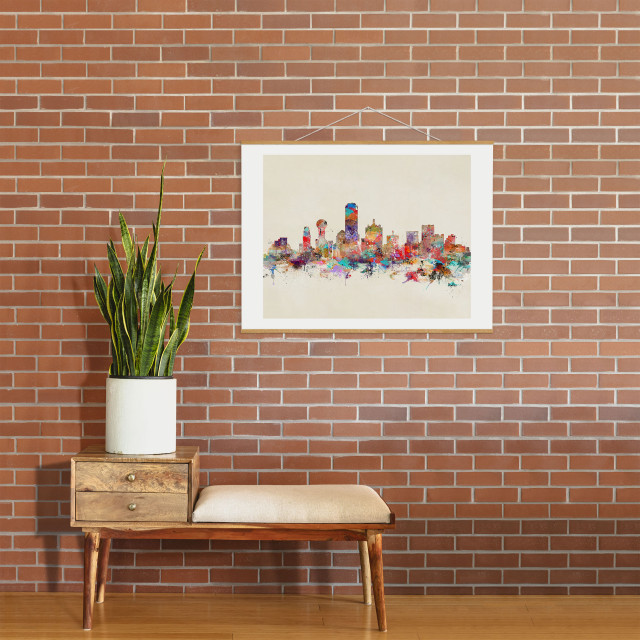 Brian Buckley Dallas Texas Skyline Art Print, 30x40 - Contemporary ...