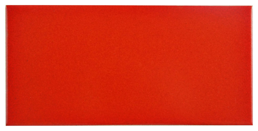 Projectos Matte Ceramic Floor and Wall Tile, Bold Red, Sample ...