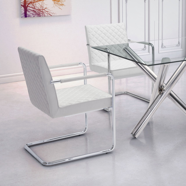 Quilt Dining Chair (Set of 2) White - Modern - Dining Chairs - by ...