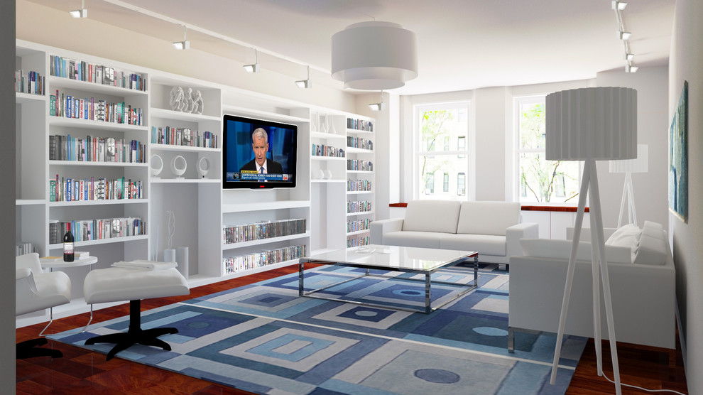 White or Wood Living Room Millwork?