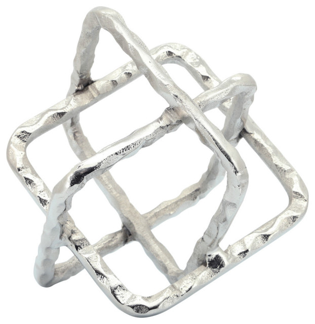 Metal 7" Square Orbs, Silver - Contemporary - Decorative Objects And ...