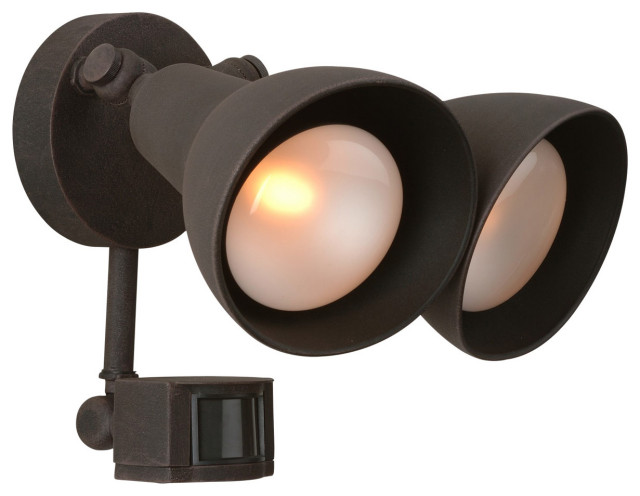 Bullets and Floods 2 Light Outdoor Wall Light, Rust - Transitional ...