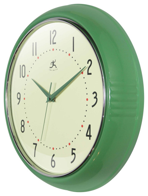 15 Inch Round Retro Wall Clock - Contemporary - Wall Clocks - by ...