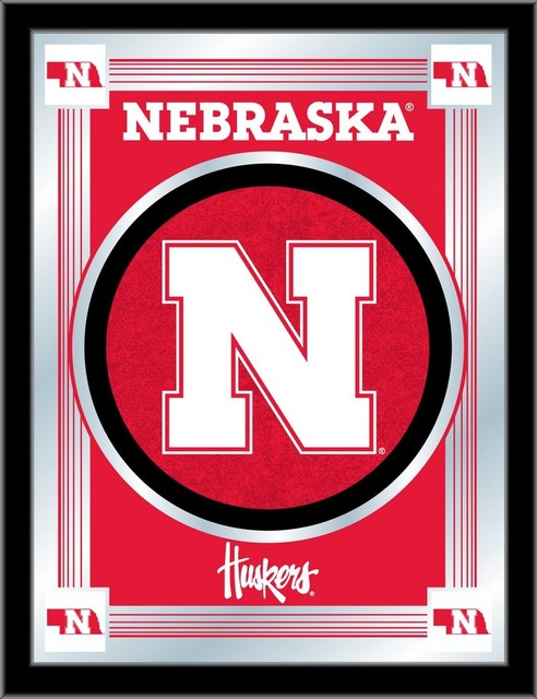 Nebraska Logo Mirror - Contemporary - Wall Accents - by GwG Outlet | Houzz