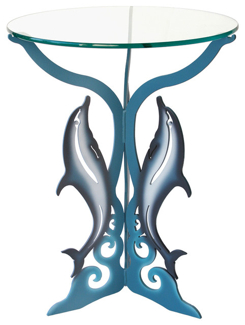 Dolphin Table - Beach Style - Outdoor Side Tables - by Cricket Forge ...