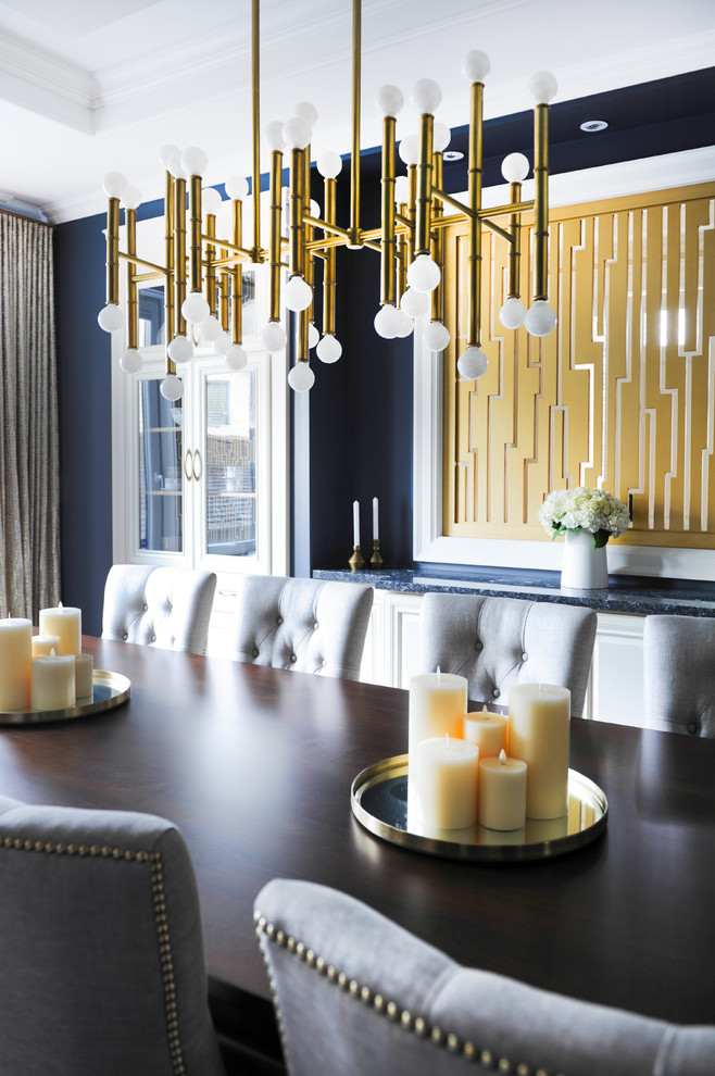 Dark and Dramatic Living & Dining Room - Contemporary - Dining Room ...