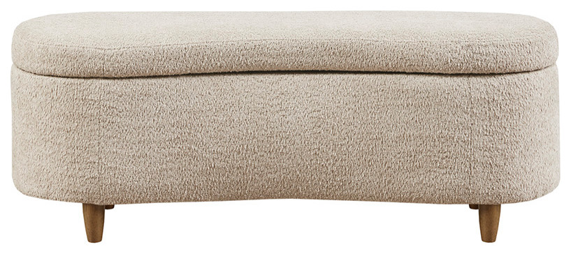 INK+IVY Bailey Boucle Flip Top Storage Bench, Taupe - Midcentury - Accent And Storage Benches ...
