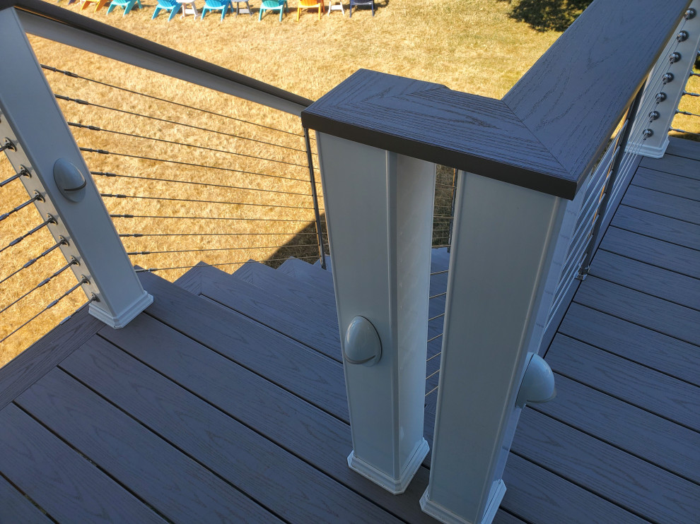 Cable Rails, TimberTech AZEK Deck, SBC Cedar Shingle Siding in ...