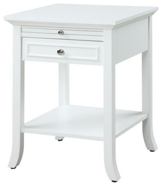 Convenience Concepts American Heritage Logan End Table in Gray Wood ...