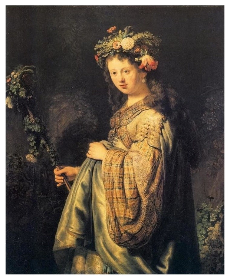 "Saskia As Flora Version 2" Digital Paper Print by Rembrandt Van Rijn ...