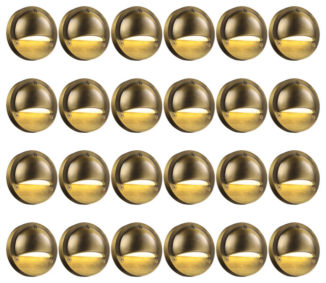 24-Pack Half Moon LED Deck Light 3000K Warm White, Bronze ...