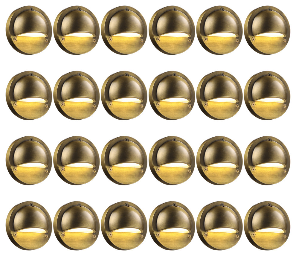 24-Pack Half Moon LED Deck Light 3000K Warm White, Bronze ...