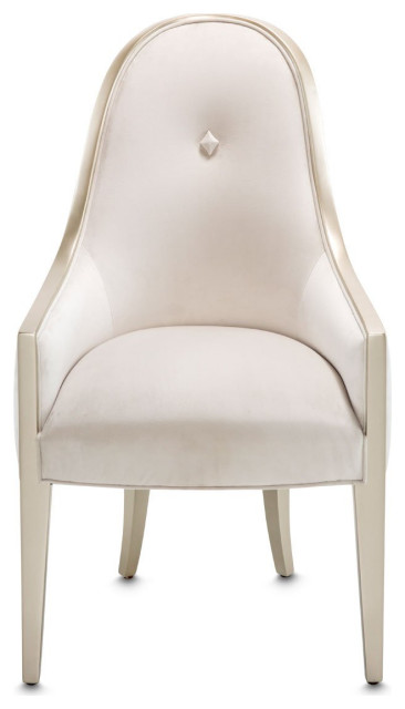 Aico Amini London Place 2 Arm Chair in Creamy Pearl - Contemporary - Dining Chairs - by AMOC | Houzz