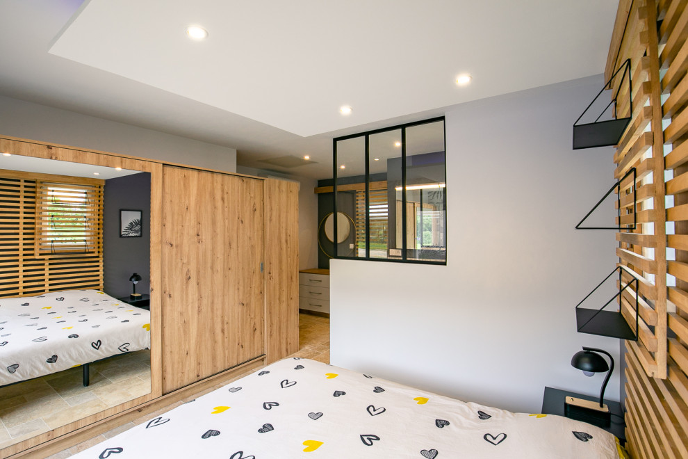 Transformation D'un Garage En Suite Parentale - Contemporain - Chambre ...