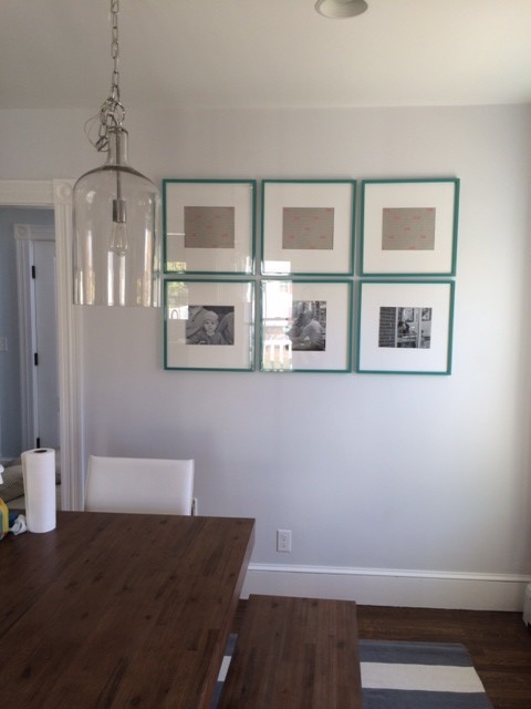 Wall collage hung too high?