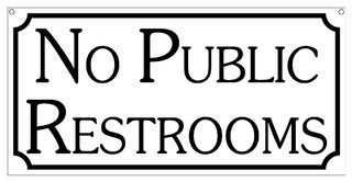 No Public Restrooms, Aluminum Policy Sign Retail Restaurant Store Sign ...