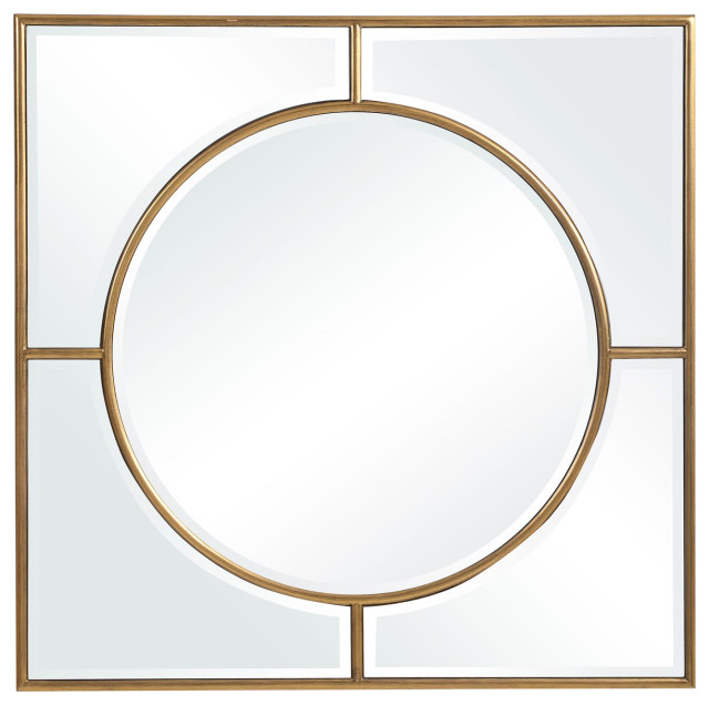 Uttermost Stanford Gold Square Mirror 09673 - Contemporary - Wall ...