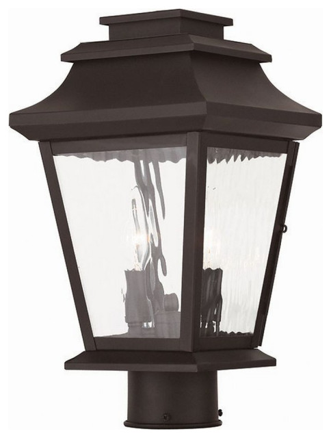 2 Light Outdoor Post Top Lantern-Bronze Finish - Outdoor - Post Lights ...