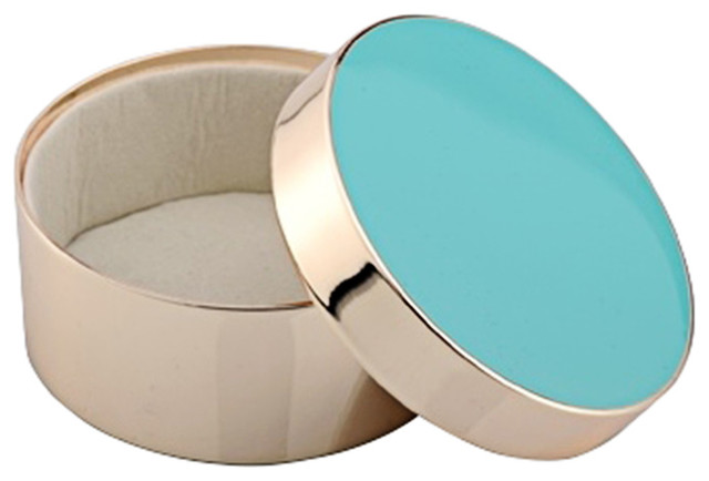 Addison Ross Pastel Blue & Gold Box 3" - Contemporary - Decorative ...