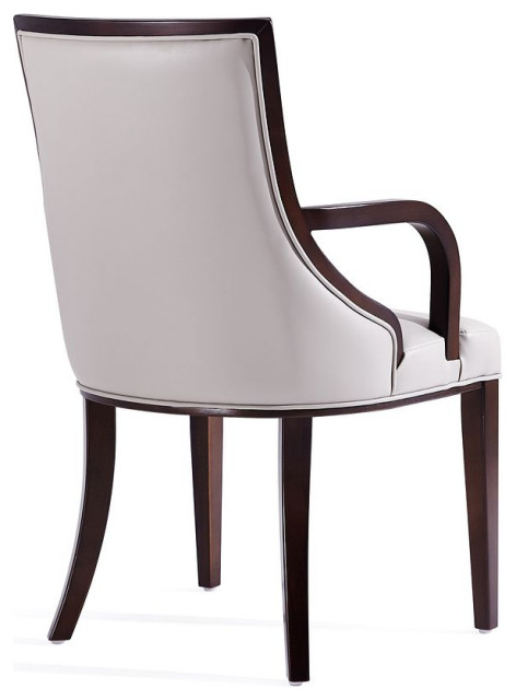 Manhattan Comfort Grand Faux Leather Dining Armchair, Single ...