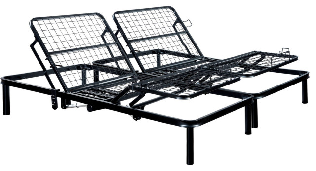Modern King Adjustable Bed, Metal Frame & Wireless Remote for Extra ...