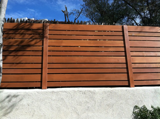 modern horizontal redwood fence for timeless outdoor elegance