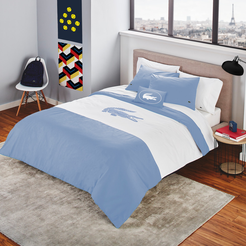 Crew Comforter Set, Light Blue, Full/Queen - Contemporary - Comforters ...