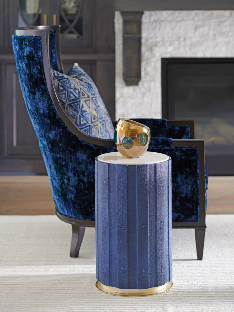 Chelsea Cobalt Accent Table - Contemporary - Side Tables And End Tables ...