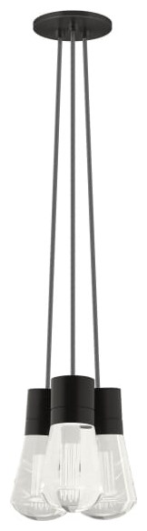 Black LED Pendant from the Alva Collection, 4.000 - Contemporary ...