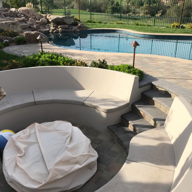 Spencer, a Pool with a View - Transitional - Swimming Pool & Hot Tub ...