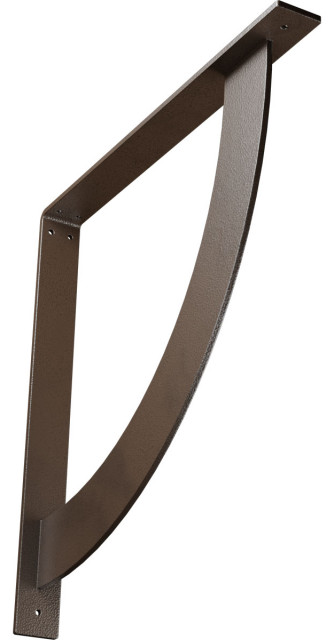 1 1/2"Wx5 1/2"Dx8"H Edwards Wrought Iron Bracket, Single Center Brace ...