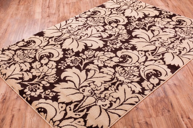 Well Woven Sydney Damask Toile Area Rug, Brown, 7'10'' x 10'6" - French ...