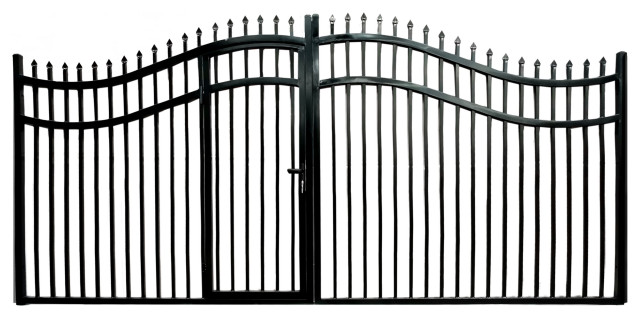 Aleko VIENNA Style 12' Steel Dual Swinging Driveway Gate With ...