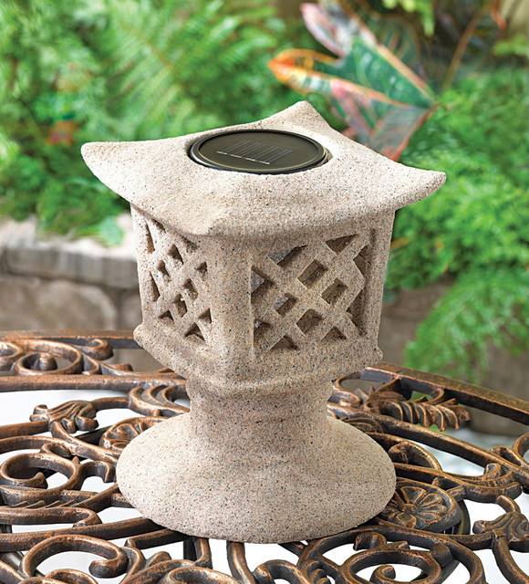 Solar Pagoda Light - Asian - Outdoor Table Lamps - by Koolekoo | Houzz