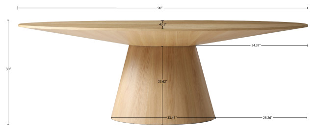 Gavin Dining Table, Large - Transitional - Dining Tables - by Meridian ...
