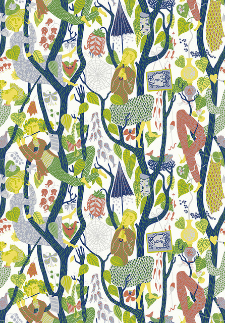 Whimsical Forest People Wallpaper - Contemporary - Wallpaper - by ...