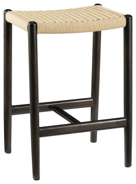 Leif counter height stool, Caviar, Set of 2 - Beach Style - Bar Stools ...