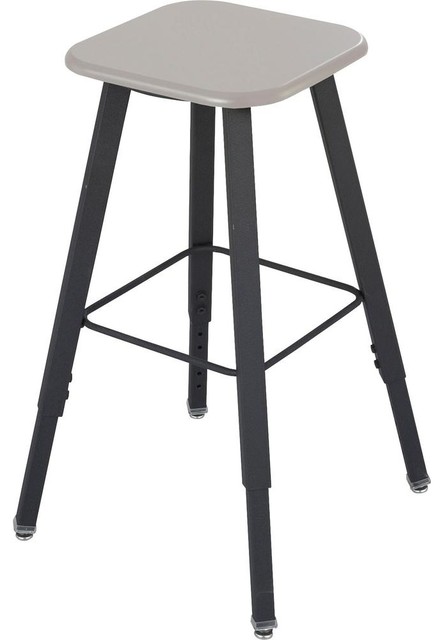 Safco Alpha Better Adjustable Height Stool, Black - Contemporary - Bar ...