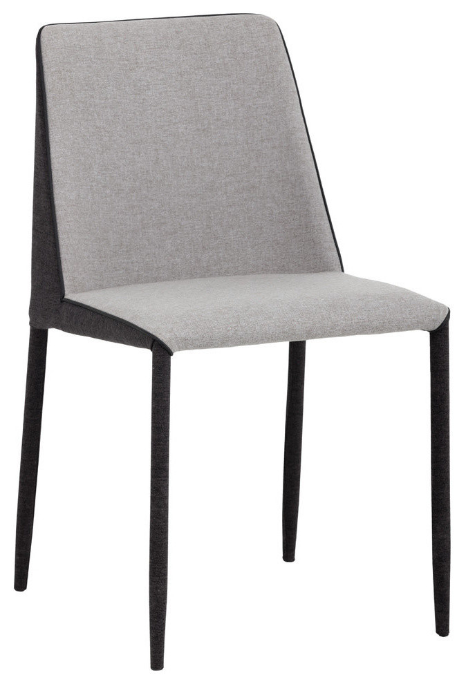 Renee Dining Chair, Armour Gray / Dark Slate, Set of 2 - Midcentury ...
