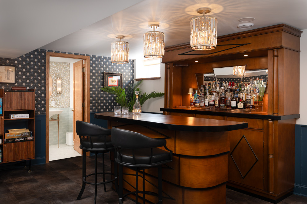 1930's Art Deco Bar - Traditional - Home Bar - Minneapolis - by Tricia ...
