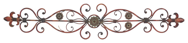 Rustic Brown Metal Wall Decor 80052 - Mediterranean - Metal Wall Art ...