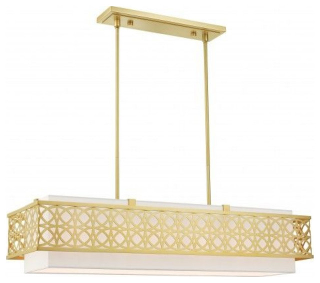 Transitional Six Light Chandelier-Soft Gold Finish - Chandelier ...