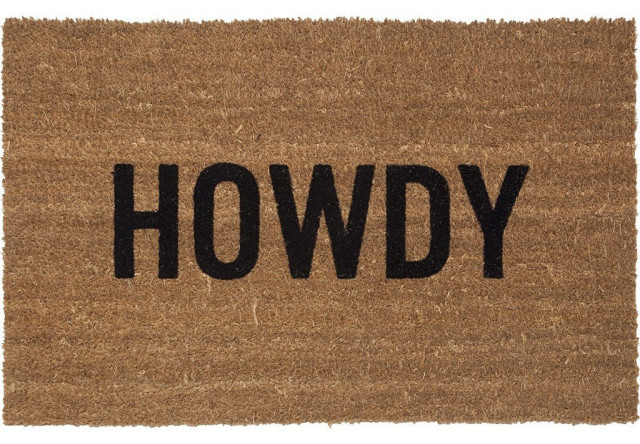 Reed Wilson Design "Howdy" All Weather Doormat, Flocked Lettering ...