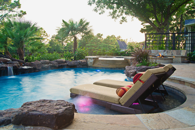Family Fun Backyard - Traditional - Pool - Houston - by Stewart Land ...