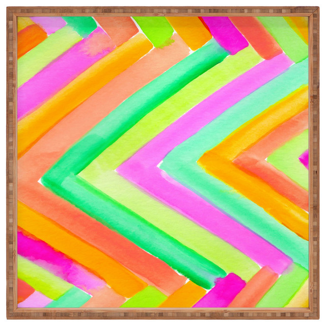 Deny Designs Rebecca Allen Summer Stays Square Tray, Medium ...