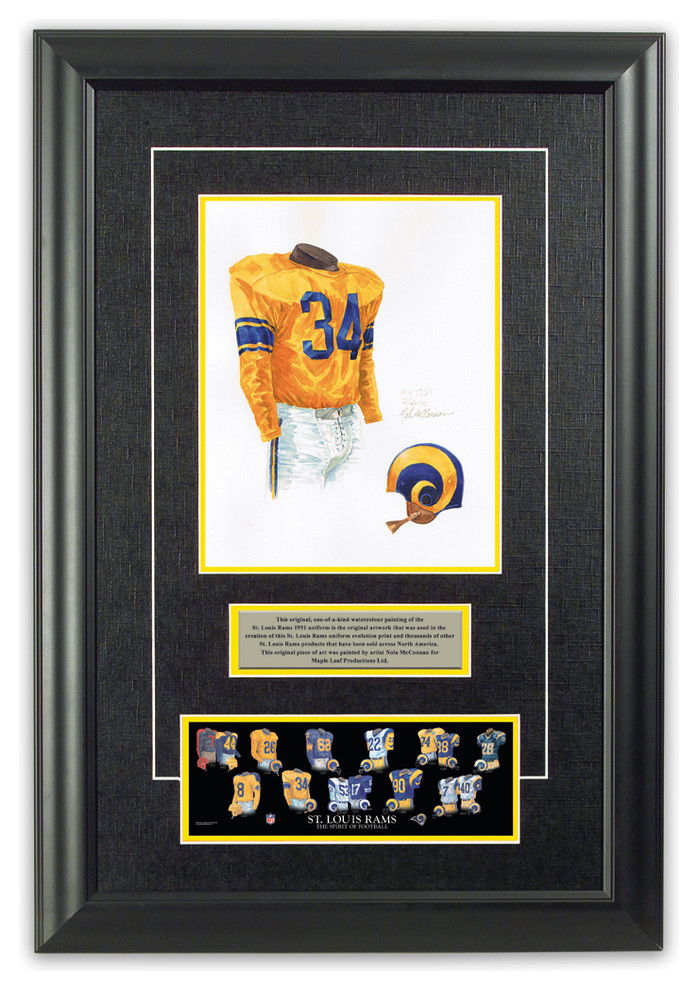 Original Art of the NFL 1951 St. Louis Rams Uniform - Traditional ...