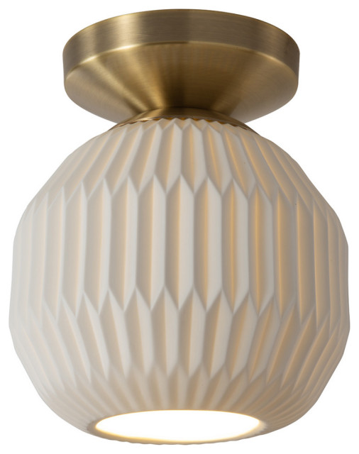 Nova Of California Moraga Bone Porcelain Semi-Flush Mount Ceiling Light ...